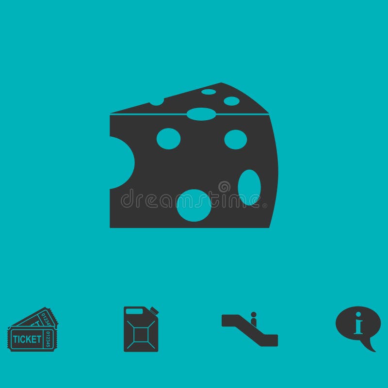 Cheese icon flat stock vector. Illustration of icon - 137828970