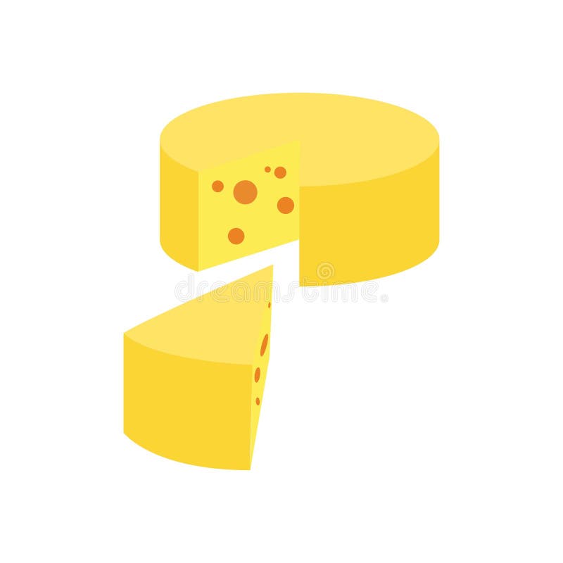 Cheese Icon. Two Slices of Cheese in the Cut Stock Illustration ...