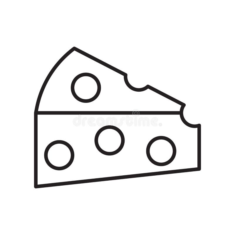 Cheese Icon Vector Isolated on White Background, Cheese Sign , Thin ...