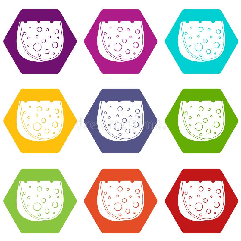 Cheese icons set 9 vector stock vector. Illustration of logo - 127843506