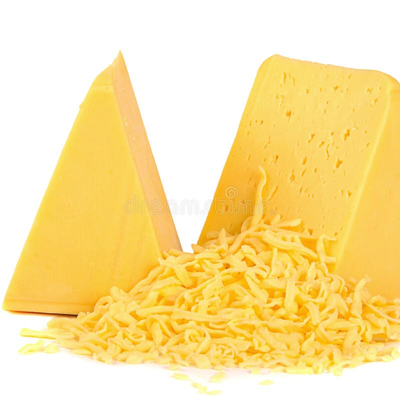 The Cheese Isolated on White Background Stock Photo - Image of parmesan ...