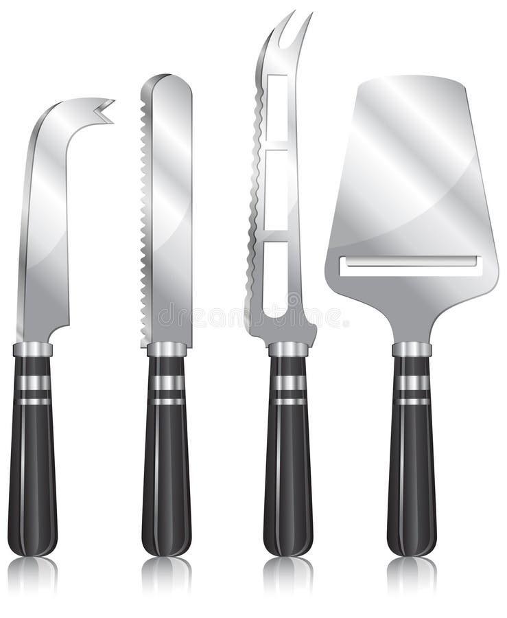 Cheese knife on white stock vector. Illustration of gastronomy - 14543883