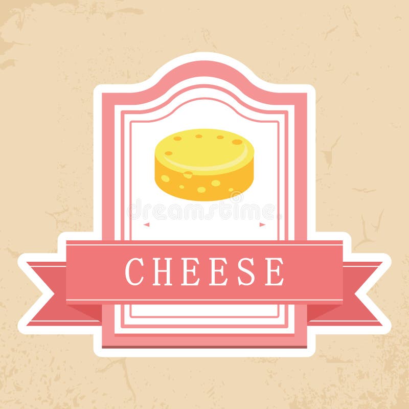 Cheese Label. Vector Illustration Decorative Design Stock Vector ...