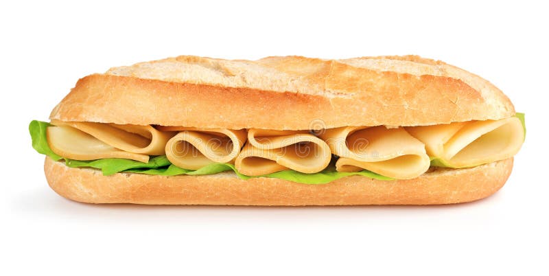 Cheese and Lettuce Submarine Stock Photo - Image of catering, food ...