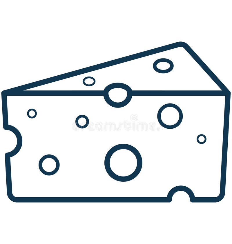 Cheese Line Vector Isolated Icon Customized and Editable Stock Vector ...