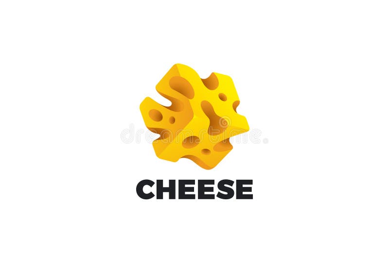 Cheese Logo Box Cube Shape Design Vector Template Stock Vector ...
