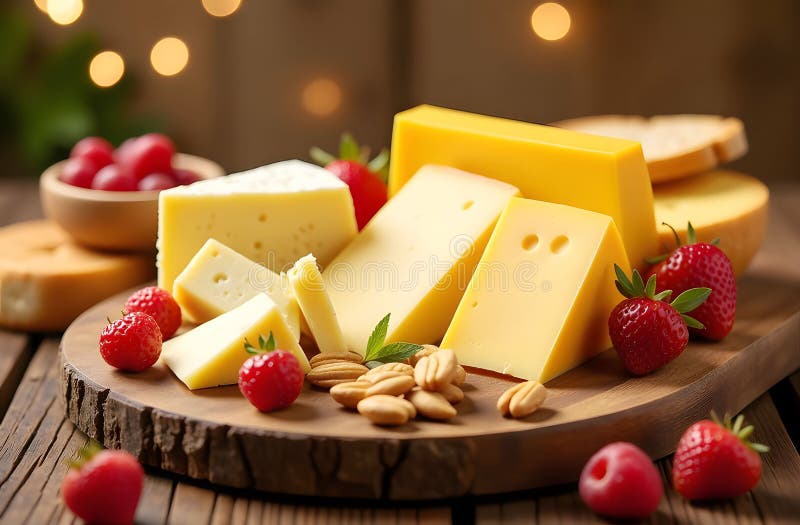 Cheese Lovers Day Celebration with Assorted Cheeses and Fresh Fruit ...