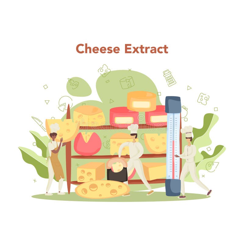 Cheese Maker Concept. Professional Chef Making Block of Cheese Stock ...