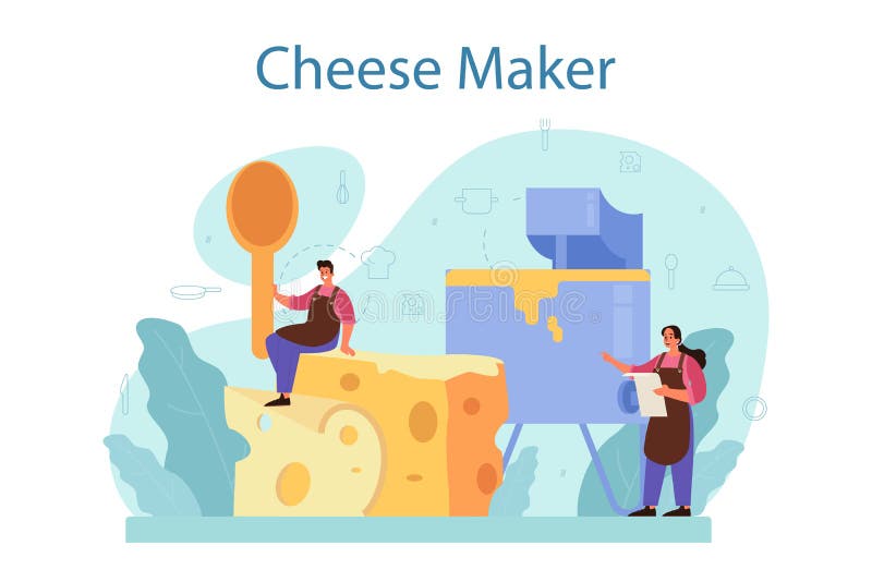 Cheese Maker Illustration Stock Illustrations – 703 Cheese Maker ...