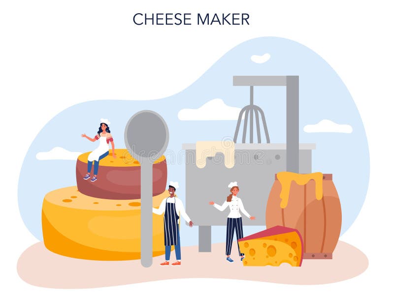 Man Making Cheese Stock Illustrations – 291 Man Making Cheese Stock ...