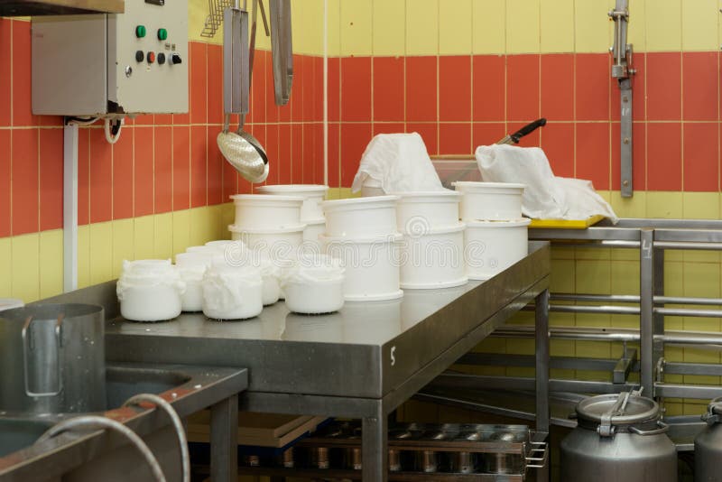 Cheese making room stock image. Image of catering, restaurant - 155583507