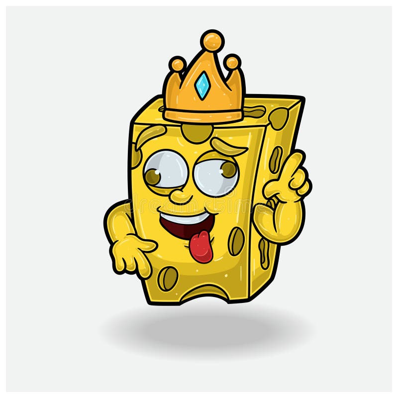 Cheese Mascot Character Cartoon with Crazy Expression Stock Vector ...