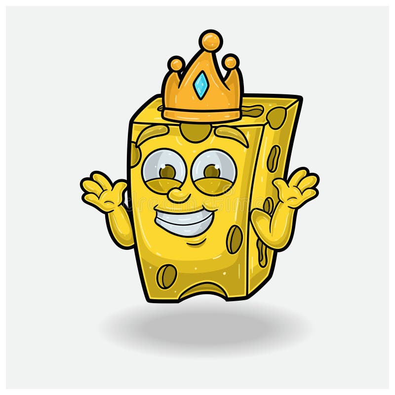 Cheese Mascot Character Cartoon with Dont Know Smile Expression Stock ...