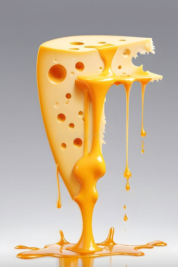 Cheese with Melted Cheese - Vector Art for Game Icons and Smooth Render ...