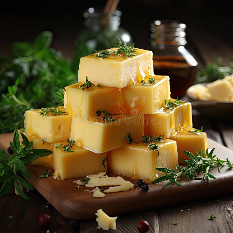Cheese Mix on Wooden Plate Still-life. Ai Generative. Stock Photo ...