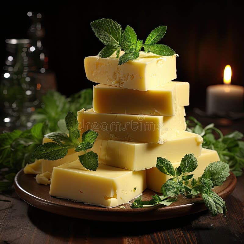 Cheese Mix on Wooden Plate Still-life. Ai Generative. Stock Photo ...