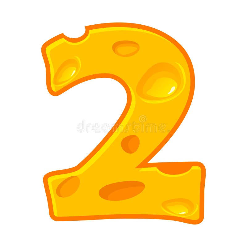 Cheese Number 2. Two Font Kids Number. Figure 2 Stock Vector ... Cheese Number 2. Two Font Kids Number. Figure 2 Stock Vector ...