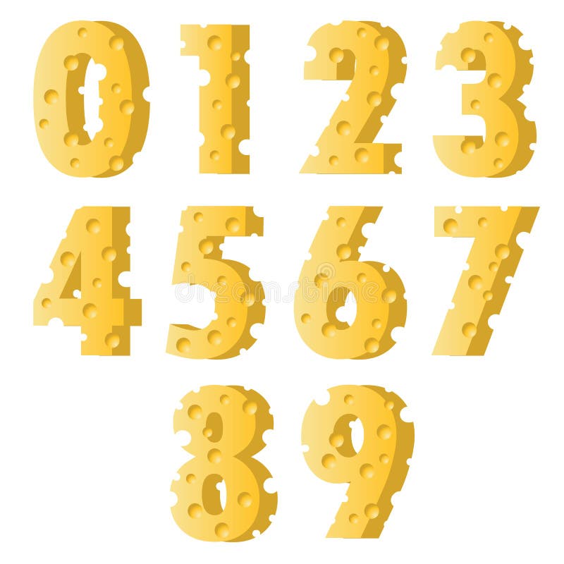 Cheese Numbers Stock Illustrations – 344 Cheese Numbers Stock ...