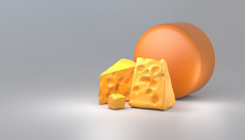 Cheese os different form stock illustration. Illustration of snack ...