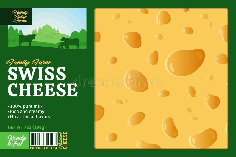 Cheese Packaging Design Template Stock Vector - Illustration of ...