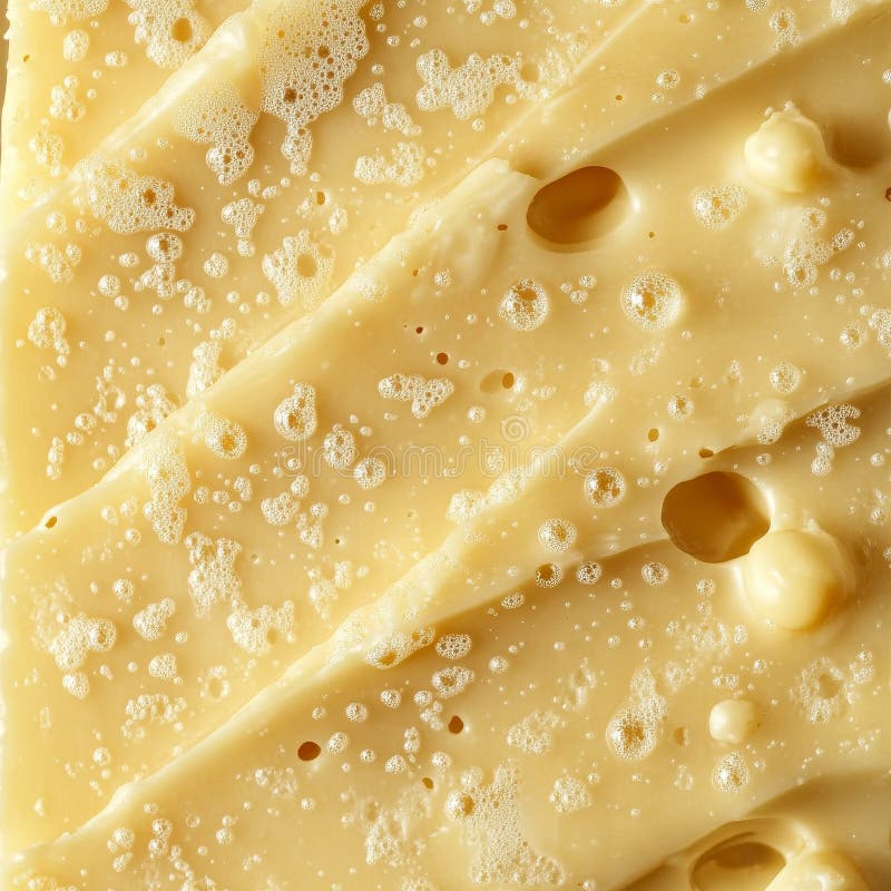 Cheese Pattern with a Close-up View, Featuring a Rich, Smooth Texture ...