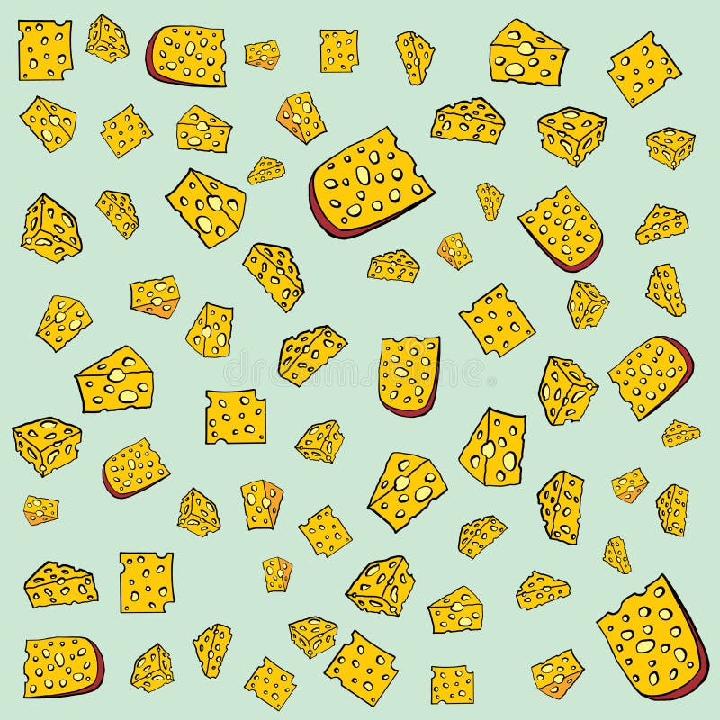 Cheese pattern stock vector. Illustration of tile, block - 52531264