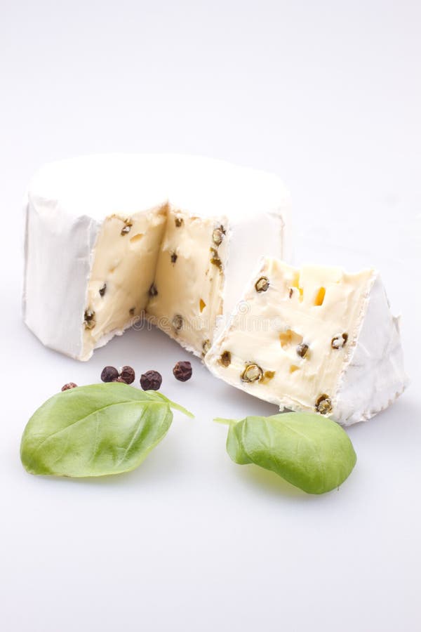 Cheese with pepper stock image. Image of green, dairy - 31049035
