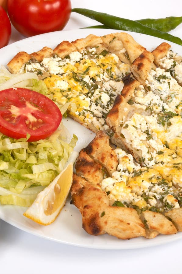 Cheese pide stock photo. Image of serving, dine, slice - 1294338