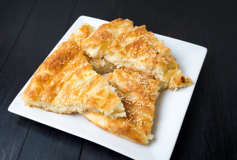 Cheese Pie Covered with Sesame Stock Image - Image of gourmet, healthy ...