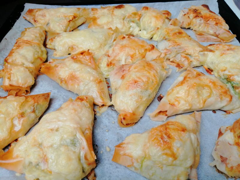 Cheese pie in triangle stock image. Image of breakfast - 185547459