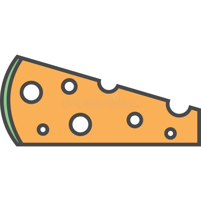 Cheese Piece Vector Icon Isolated Stock Vector - Illustration of feta ...