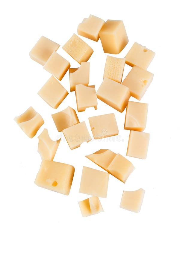 Cheese pieces isolated stock image. Image of fresh, green - 83613561