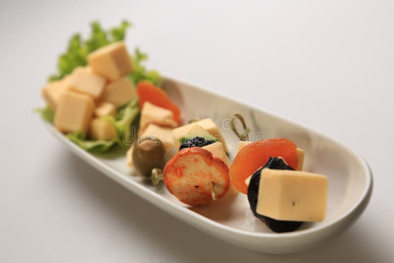 Cheese Pieces Set with Different Additional Food Elements Stock Image ...