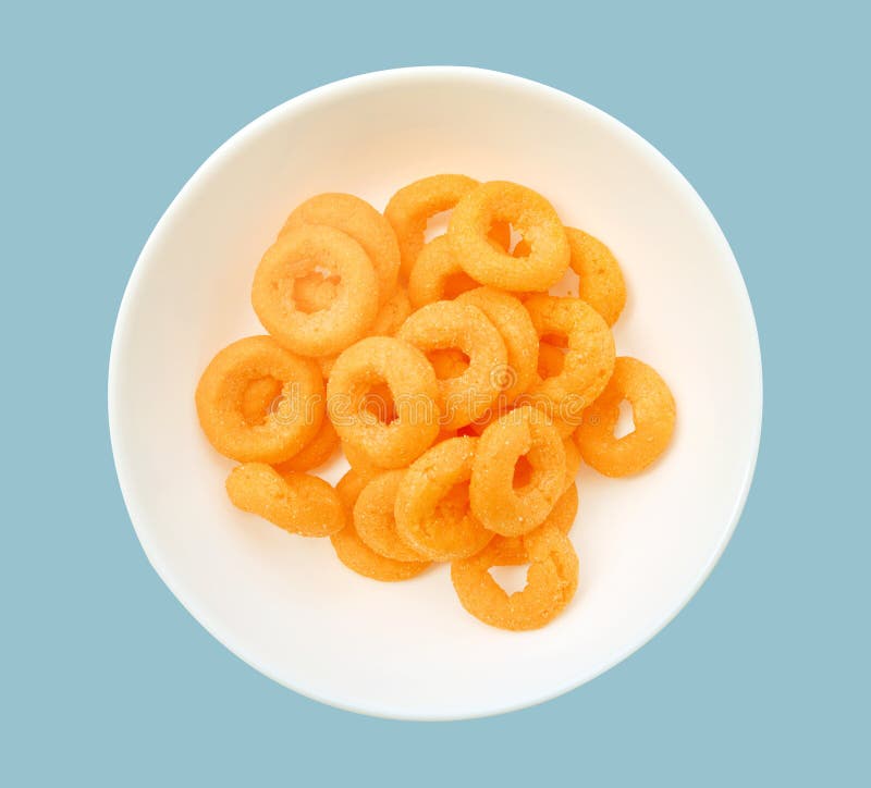 Cheese Pizza Chips In White Bowl Stock Image Image Of Fast Greasy 71065859