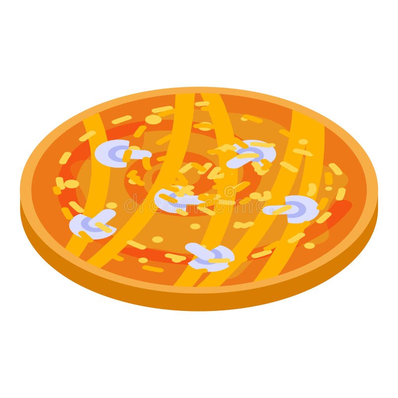 Cheese Pizza Icon, Isometric Style Stock Vector - Illustration of ...