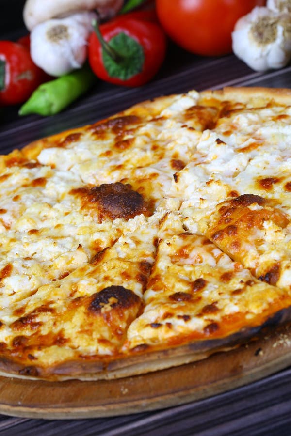 Cheese Pizza stock photo. Image of green, freshness, meal - 96309966