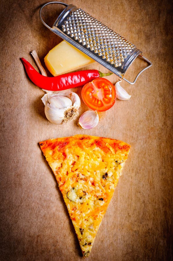 Cheese pizza slice stock photo. Image of formaggio, vintage - 23126334