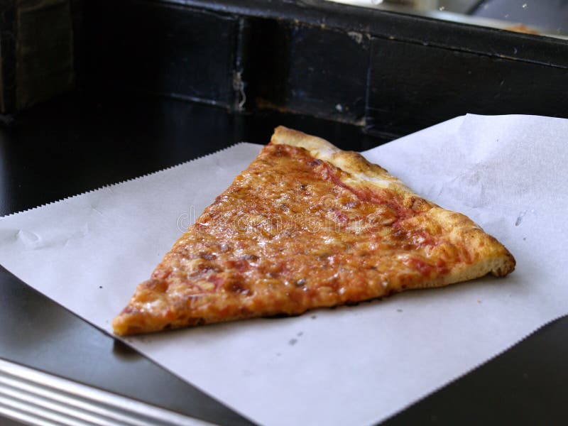 Cheese Pizza Slice stock image. Image of paper, greasy - 12690243