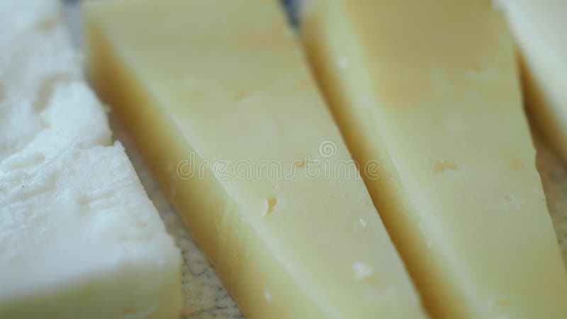 Cheese Platter with Different Kinds of Cheese Stock Video - Video of ...