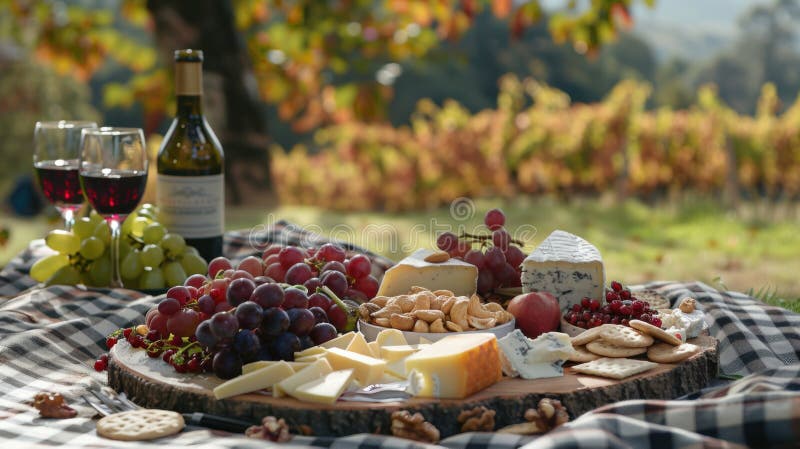 Cheese Platter for a Picnic Stock Photo - Image of feast, fermented ...