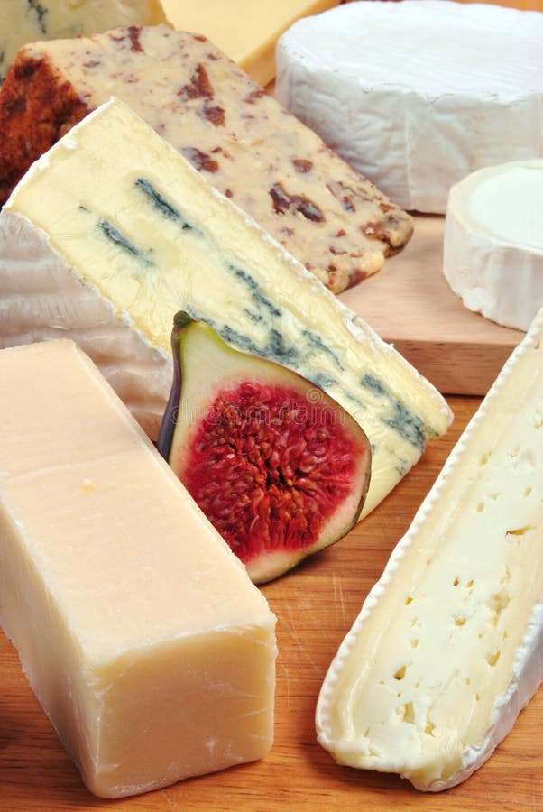 Cheese Platter with Some Fresh Cheese Stock Image - Image of gourmet ...