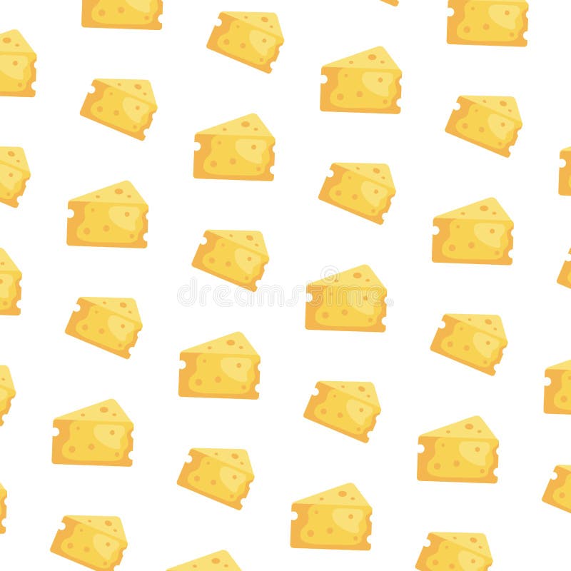 Cheese Portion Pattern Background Vector Illustration Stock ...