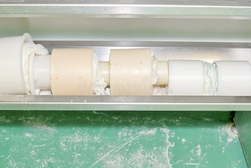 Cheese Pressing Machine, To Evacuate the Whey Stock Image - Image of ...