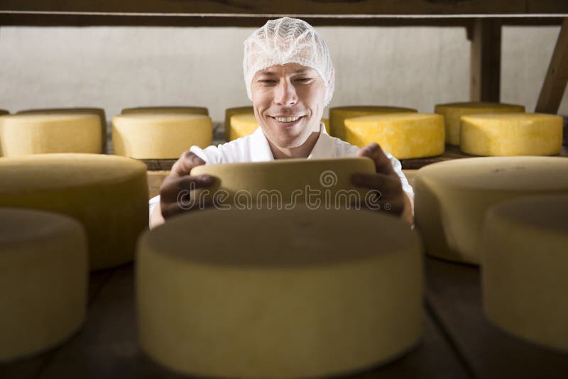 Cheese Production at Factory Stock Image - Image of nutrition, drying ...