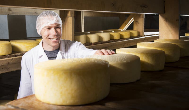 Cheese Production at Factory Stock Image - Image of agriculture ...