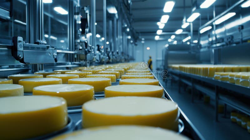 Cheese Production Process Aging Wheels Dairy Facility Stock Photos ...