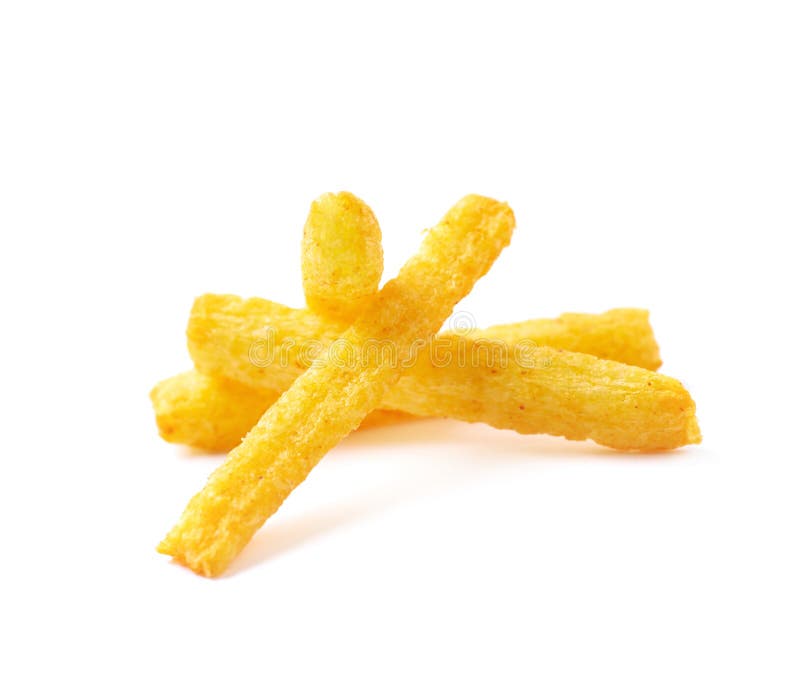 Cheese Puff Sticks Isolated Stock Photo - Image of puffed, potato: 65206672