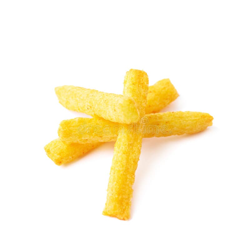 Cheese Puff Sticks Isolated Stock Photo - Image of flavored, bunch ...