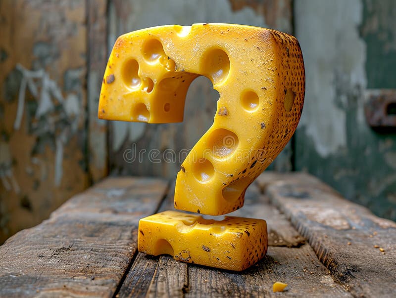 Cheese is a Question Mark in the Kitchen Interior Stock Illustration ...