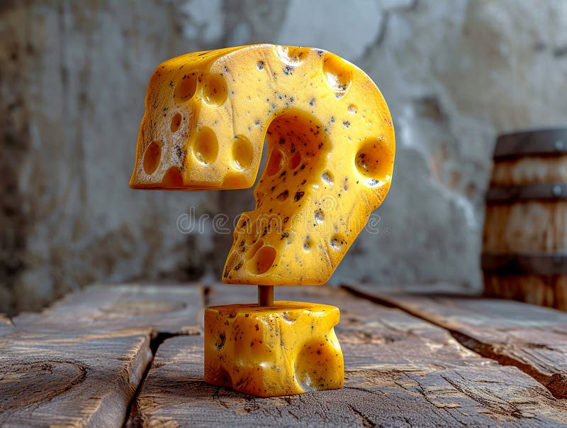 Cheese is a Question Mark in the Kitchen Interior Stock Illustration ...